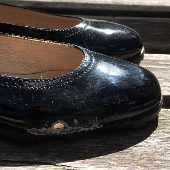 Shoes | Black Patent Leather Flats Made In Italy | Poshmark
